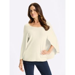 Heine Damen Rundhalspullover "Pullover", wei&szlig;, Gr. 34, unifarben, 80% Viskose, 20% Polyamid, Pullover