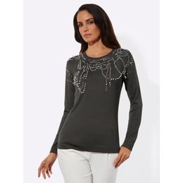 CR&Eacute;ATION L CREATION L Damen Strickpullover "Modal-Baumwoll-Pullover"graphit, Gr. 40, unifarben, 50% Baumwolle, 50% Modal, Pullover