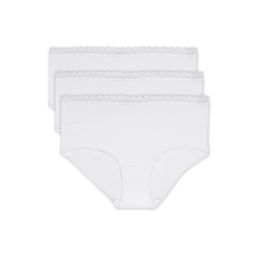 Nina von C. Damen Taillenslip "Simply", Gr. 44, wei&szlig;, Obermaterial: 48% Baumwolle, 47% Modal, 5% Elasthan, unifarben, Unterhosen, basic, eng, leicht,