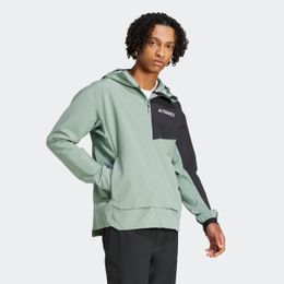 adidas terrex Herren Sweatjacke "MT SOSH JA", grün, Sportlich, Gr. XL, Obermaterial: 87% Polyester, 13% Elasthan, Sweatjacken