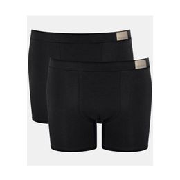 Sloggi Herren Boxershorts "Men GO Natural", Gr. XL, schwarz, Single Jersey, Obermaterial: 95% Baumwolle, 5% Elasthan, clean, unifarben, Unterhosen,