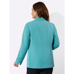 Lady Damen Jackenblazer "Anzug-Blazer", blau, Gr. 52, 75% Polyester, 21% Viskose, 4% Elasthan, Blazer