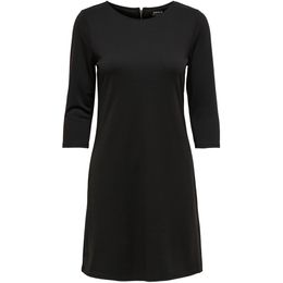 Only Damen Jerseykleid "ONLBRILLIANT 3/4 DRESS", schwarz, Gr. M, unifarben, Jersey, Obermaterial: 82% Polyester, 13% Viskose, 5% Elasthan, Kleider,