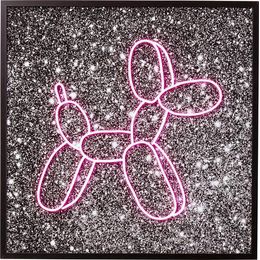 KARE Glasbild BALLOON DOG LED