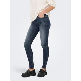 Skinny-fit-Jeans Only "ONLPOWER MID SKIN PUSHUP DNM REA167 NOOS", Damen, Gr. XL, L&auml;nge 34, special blau grau denim, Denim/Jeans, Obermaterial: 92% Baumwolle, 6% Elastomultiester, 2% Elasthan, unifarben, skinny fit lang, Jeans