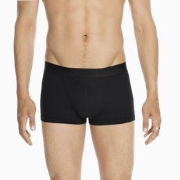 HOM Herren Boxershorts "HO1", Gr. L, schwarz, Obermaterial: 65% Baumwolle, 22% Modal, 13% Elasthan, unifarben, Unterhosen, bequem, weich, eng,