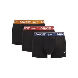 NIKE UNDERWEAR Herren Trunk "TRUNK 3PK", Gr. XL, schwarz, Jersey, Obermaterial: 83% Polyester, 9% Lyocell, 8% Elasthan, kontrastfarbene Details,