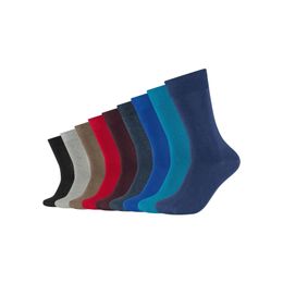 Camano Damen Socken "comfort", Gr. 39, blau, Baumwollmischung, uni und meliert, Socken, mit verst&auml;rktem Fersen- und Zehenbereich