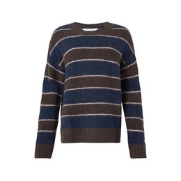 Sams&oslash;e & Sams&oslash;e Sams&oslash;e Sams&oslash;e Pullover 'Jeanne' Damen Gr&ouml;&szlig;e XS marine / dunkelbraun / wei&szlig;