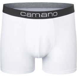 Camano Damen Boxershorts "comfort", Gr. XXL, wei&szlig;, Obermaterial: 95% Baumwolle, 5% Elasthan, unifarben, Unterhosen, mit elastischem Logobund