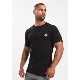 GORILLA WEAR Herren Funktionsshirt "Warren"schwarz, Gr. M, 95% Baumwolle, 5% Elasthan, Shirts, mit gro&szlig;em Backprint