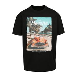 T-Shirt MisterTee "MisterTee Unisex Havana Vibe Oversize Tee", Damen, Gr. L, schwarz, 100% Baumwolle, unifarben, oversize, Rundhals, Shirts T-Shirt