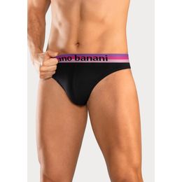Bruno Banani Herren String, Gr. S, bunt, Jersey, Obermaterial: 95% Baumwolle, 5% Elasthan, unifarben, Unterhosen, mit Streifen Logo Webbund