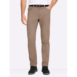 Br&uuml;hl BR&Uuml;HL Herren 5-Pocket-Hose, beige, Gr. 24, meliert, unifarben, 44% Polyester, 24% Baumwolle, 20% Viskose, 10% Leinen, 2% Elasthan, Hosen