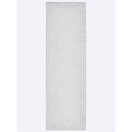Teppich HEINE HOME, B:60cm H:7mm L:90cm, wei&szlig;, Baumwolle, Kunstfaser, Polyester, Schurwolle, Viskose, Wolle, Wohnzimmer, Teppiche