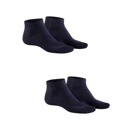Hudson Herren Sneakersocken "Sneaker Only 2-Pack", Gr. 39, blau, Obermaterial: 75% Baumwolle CO. 23% Polyamid PA. 2% Elasthan EL., Socken