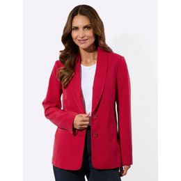 Lady Damen Jackenblazer "Anzug-Blazer", rot, Gr. 48, 75% Polyester, 21% Viskose, 4% Elasthan, Blazer