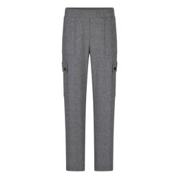 GOLDNER Damen Schlupfhose "Modische Stretchhose mit Taschen", schwarz-wei&szlig;, Gr. 44, Obermaterial: 62% Polyester PES. 35% Viskose CV. 3% Elasthan EL.,