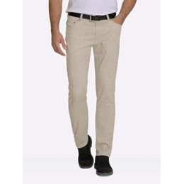 Br&uuml;hl BR&Uuml;HL Herren 5-Pocket-Hose, beige, Gr. 30, meliert, unifarben, 44% Polyester, 24% Baumwolle, 20% Viskose, 10% Leinen, 2% Elasthan, Hosen