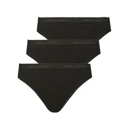 Nina von C. Damen Jazz-Pants Slips "3er Pack Damen Jazzpant Slipboutique", Gr. 40, schwarz, Feinripp, Obermaterial: 100% Baumwolle CO., Unterhosen