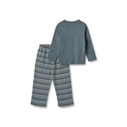 Wheat M&auml;dchen Longsleeve "Wheat Nightwear Matheo", blau, Gr. 104, bedruckt, 100% Baumwolle, Shirts