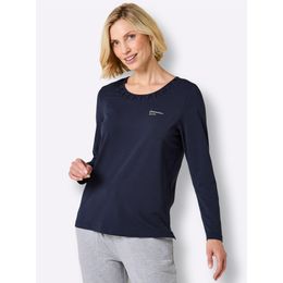 Catamaran Damen Trainingsshirt "Freizeitshirt", blau, Gr. 36, unifarben, 95% Baumwolle, 5% Elasthan, Shirts