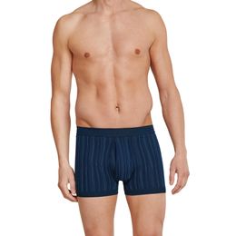 Schiesser Herren Boxershorts "Original Classics", Gr. 7803, blau, Feinripp, Obermaterial: 100% Baumwolle, Unterhosen, mit Eingriff, gestreift