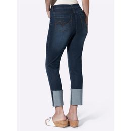 Heine Damen 7/8-Hose, blau, Gr. 36, unifarben, 56% Baumwolle, 19% Polyester, 14% Lyocell, 10% Viskose, 1% Elasthan, Hosen