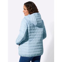 Casual Looks Damen Steppjacke, blau, Gr. 40, gemustert, mehrfarbig, 100% Polyester, Wattierung:100% Polyester, Jacken