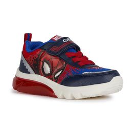 Geox Mädchen Sneaker "J CIBERDRON BOY F", Gr. 38, blau, Synthetik, Textil, Schuhe, mit cooler Blinkfunktion, Freizeitschuh, Halbschuh, Schnürschuh