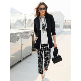 Shirtjacke Inspirationen "Sweatjacke", Damen, Gr. 36, schwarz, 50% Modal, 44% Polyester, 6% Elasthan, unifarben, Shirts Shirtjacke