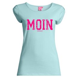 SALZHAUT Damen T-Shirt "Shirt BIIKE - MOIN", blau, Gr. XS, Obermaterial: 100% Baumwolle CO., Shirts