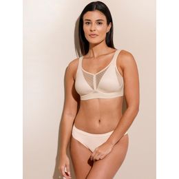 Damen B&uuml;gelloser BH, Gr. 85, beige, 78% Polyamid, 22% Elasthan, BHs