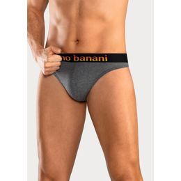 Bruno Banani Herren String, Gr. S, bunt, Jersey, Obermaterial: 95% Baumwolle, 5% Elasthan, unifarben, Unterhosen, mit Streifen Logo Webbund