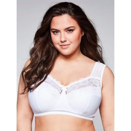 sheego Damen B&uuml;gelloser BH, Gr. 115, wei&szlig;, 83% Polyamid, 17% Elasthan, Wattierung:100% Polyester, BHs