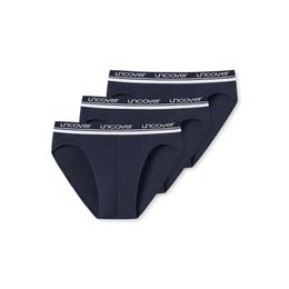 Herren Rioslip "Uncover Cotton", uncover by Schiesser, Gr. S, blau, Single Jersey, Obermaterial: 95% Baumwolle, 5% Elasthan, Unterhosen, elastisch,