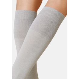 Kunert M&auml;dchen Kniestr&uuml;mpfe "Kniestrumpf Soft Wool Cotton", Gr. 35, grau, Obermaterial: 70% Schurwolle WV. 20% Baumwolle CO. 8% Polyamid PA. 2%