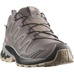 Trailrunningschuh Salomon "XA PRO 3D V9 GORE-TEX W", Damen, Gr. 43, plum kitten, schwarz, gull, Synthetik, Textil, Schuhe, wasserdicht