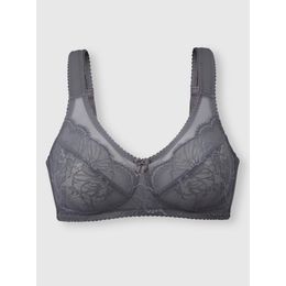 Entlastungs-BH, Damen, Gr. 100, Cup E, anthrazit, 86% Polyamid, 14% Elasthan, BHs Entlastungs-BH
