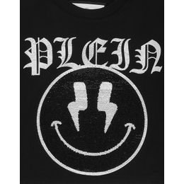 Philipp Plein Jungen T-Shirt "Smile"02, schwarz, Gr. 16, Obermaterial: 100% Baumwolle, Shirts