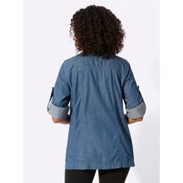 Casual Looks Damen Blusenjacke, blau, Gr. 38, 100% Baumwolle, Jacken