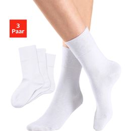 H.I.S. sheego Gro&szlig;e Gr&ouml;&szlig;en Socken, 3x wei&szlig;, Gr&ouml;&szlig;e 39/40 - Unisex