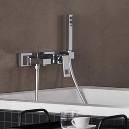 Grohe Eurocube Aufputz-Wannenarmatur, Einhebelmischer, 23141000,