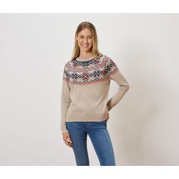 Tchibo - Norweger-Strickpullover - Damen - Gr. XL - dunkelblau/jacquard