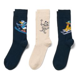 Tchibo - 3 Paar Socken - Herren - Gr. 41-43 - dunkelblau/print