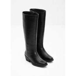 bonprix Stiefel mit hohem Schaft, schwarz