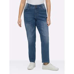 sheego Große Größen Jeans mit Nieten an den Taschen, blue-stone-washed, Größe 96 - Damen