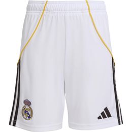 Adidas Real Madrid 25-26 Heim Fu&szlig;ballshorts Kinder - Gr&ouml;&szlig;e 176 - wei&szlig;