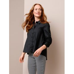 Peter Hahn - Long-Bluse mit 1/1-Arm, schwarz, Gr. 46 / L - Baumwolle