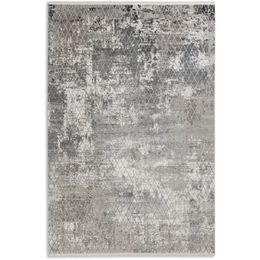 Schöner Wohnen Kollektion Teppich "Vision 212", grau (anthrazit), B:200cm H:7mm L:290cm, Kunstfaser, Viskose, SCHÖNER WOHNEN-KOLLEKTION, Teppiche, Teppich, Viskoseteppich mit Glanz, Wohnzimmer
